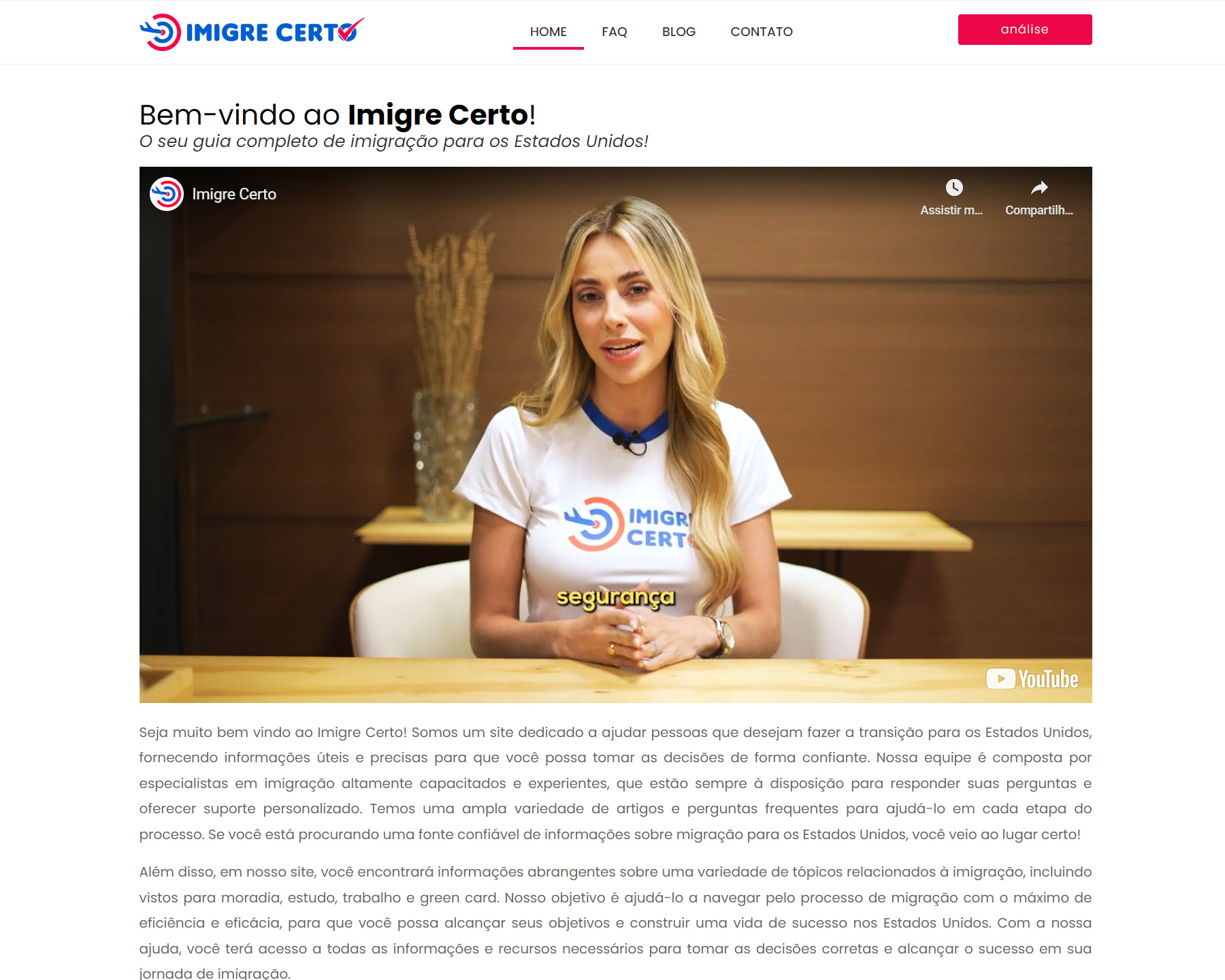 Imigre Certo - Agência Ninja